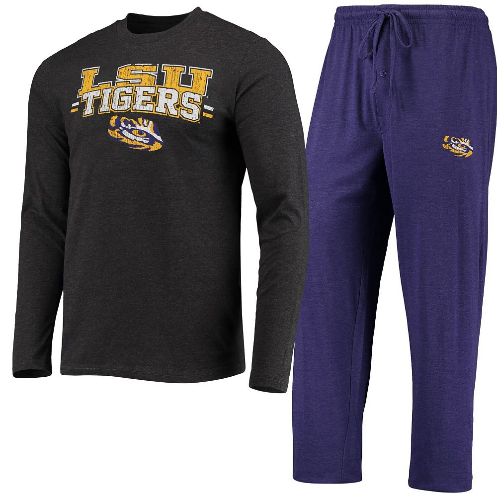 Men's Concepts Sport Purple/Heathered Charcoal LSU Tigers Meter Long ...