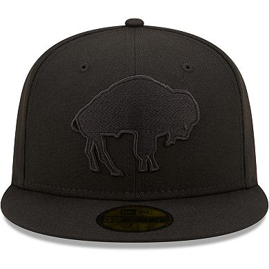 Men's New Era Buffalo Bills Black on Black Alternate Logo 59FIFTY ...