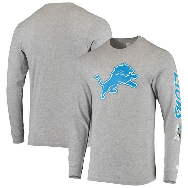 Men's Starter Heathered Gray Detroit Lions Halftime Long Sleeve T-Shirt Men's Starter Heathered Gray Detroit Lions Halftime Long Sleeve T-Shirt