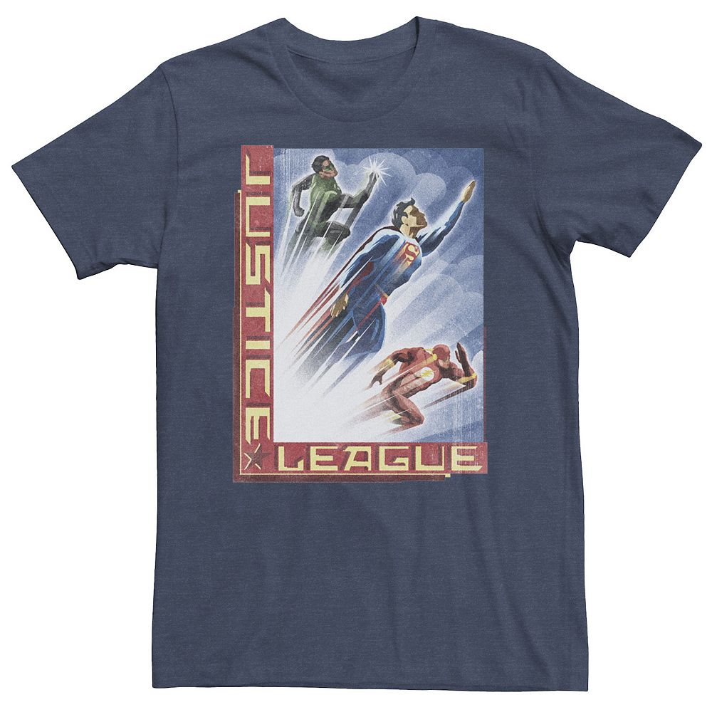 Big & Tall DC Comics Justice League Artistic Flight Poster Tee