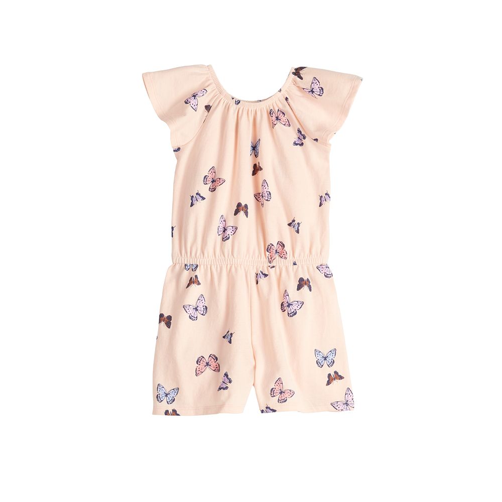 Toddler Girl Jumping Beans® Flounce-Sleeve Romper