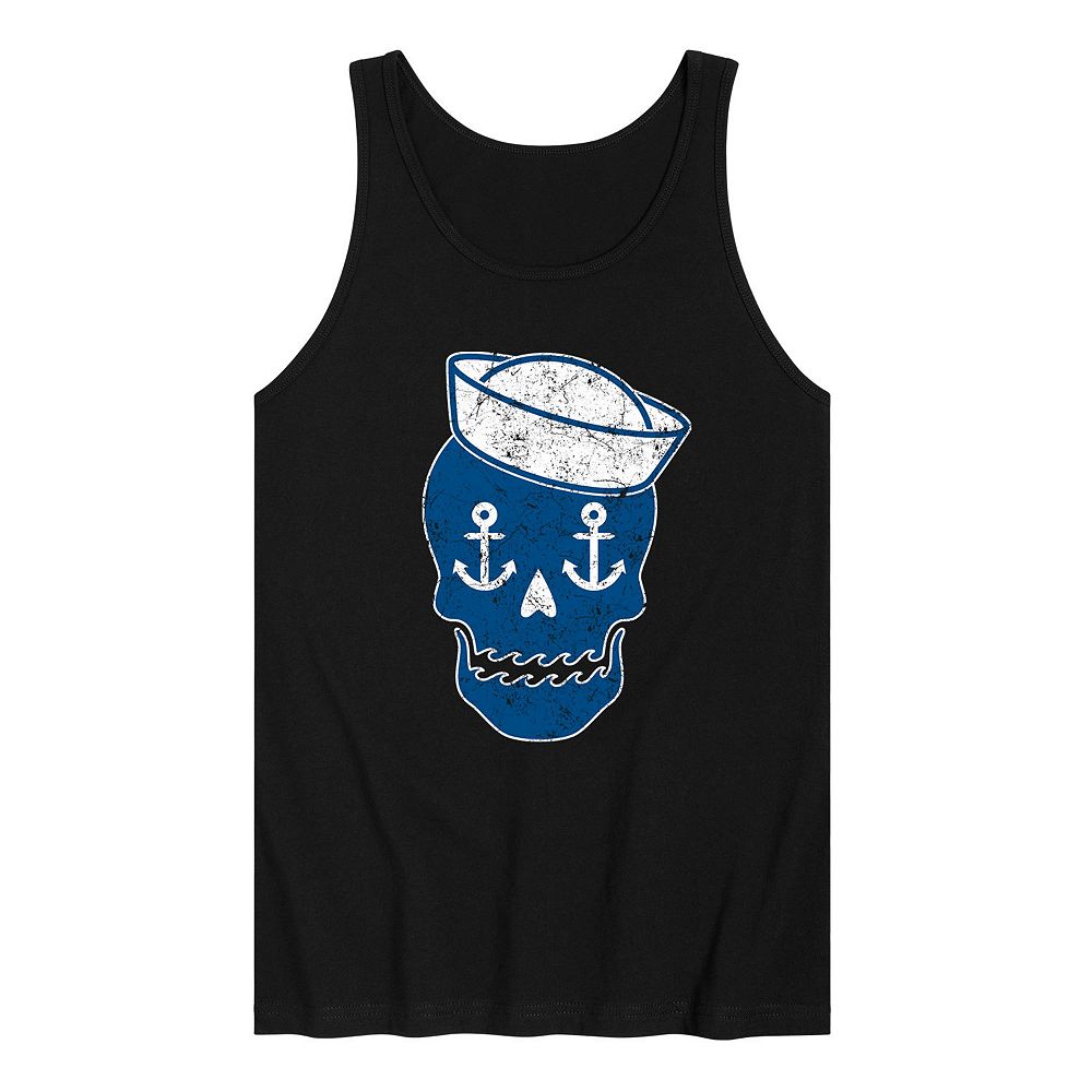 Men's Skull Sailor Hat Tank Top