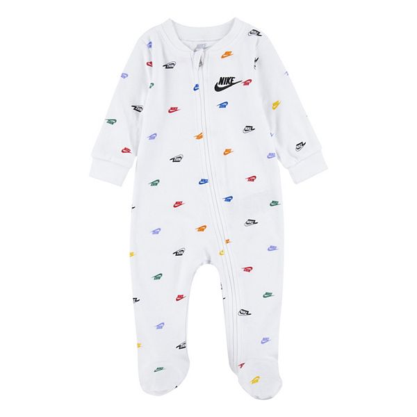 Baby Nike Sportswear Club All Over Logo Print Plush Sleep & Play One ...