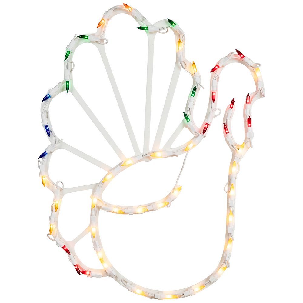 Northlight Light-Up Turkey Thanksgiving Window Decor