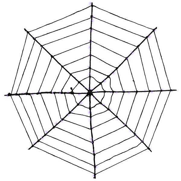 Northlight 16" Lighted Purple LED Spider Web Halloween Decoration