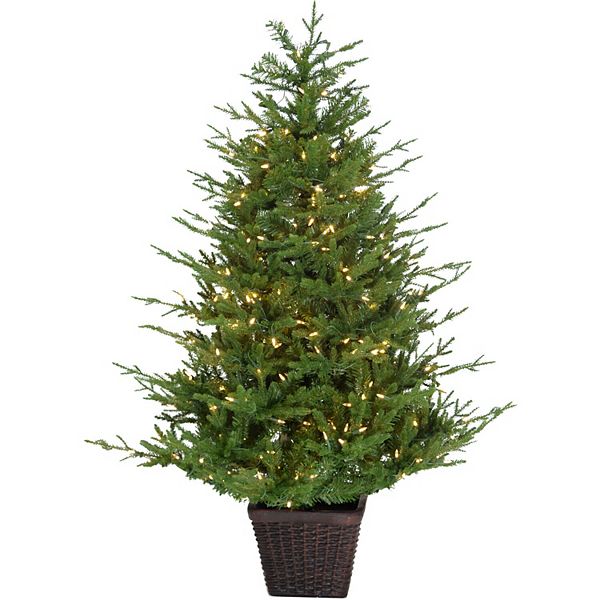 National Tree Company 4-ft. Adirondack Pre-Lit Potted Artificial Christmas Tree Decor