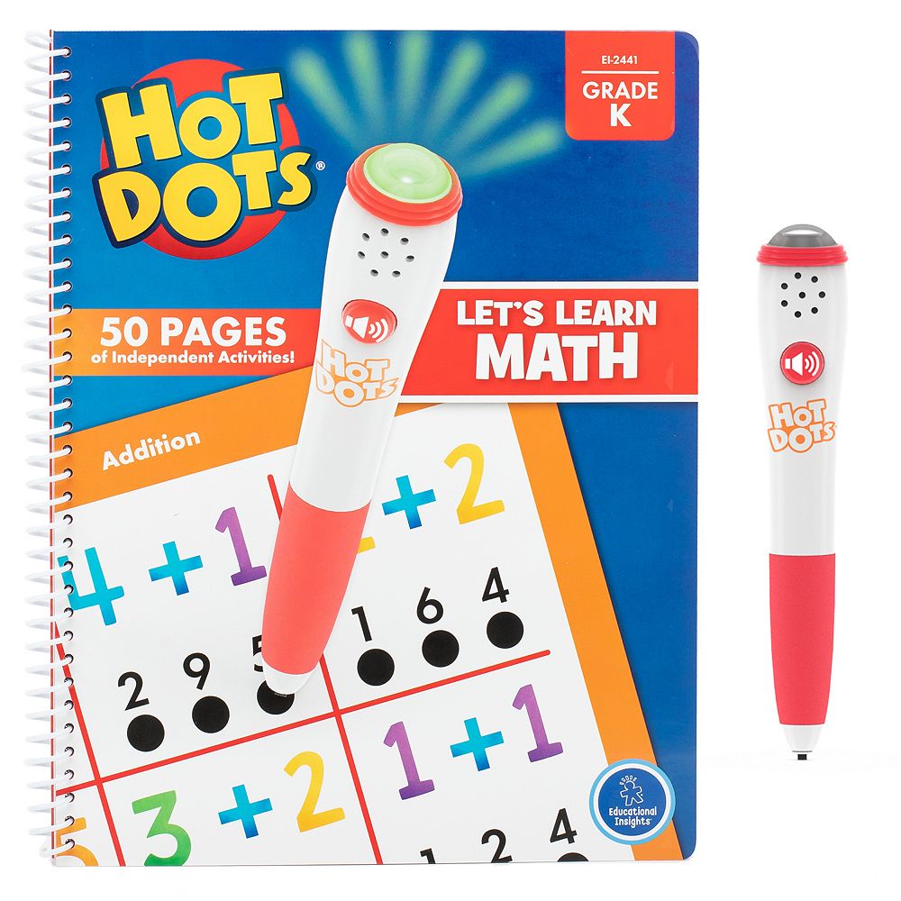 Educational Insights Hot Dots Let's Learn Kindergarten Math Interactive ...