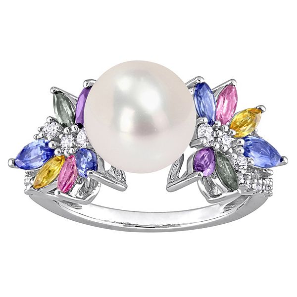 Stella Grace 14k White Gold Freshwater Cultured Pearl, Multicolor ...