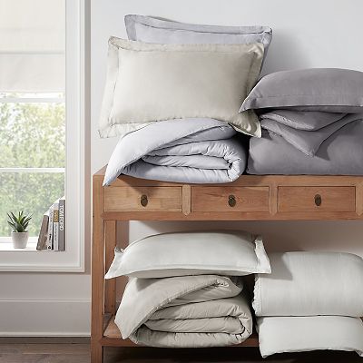Serta Zen Rest Rayon from Bamboo Duvet Cover Set with Shams