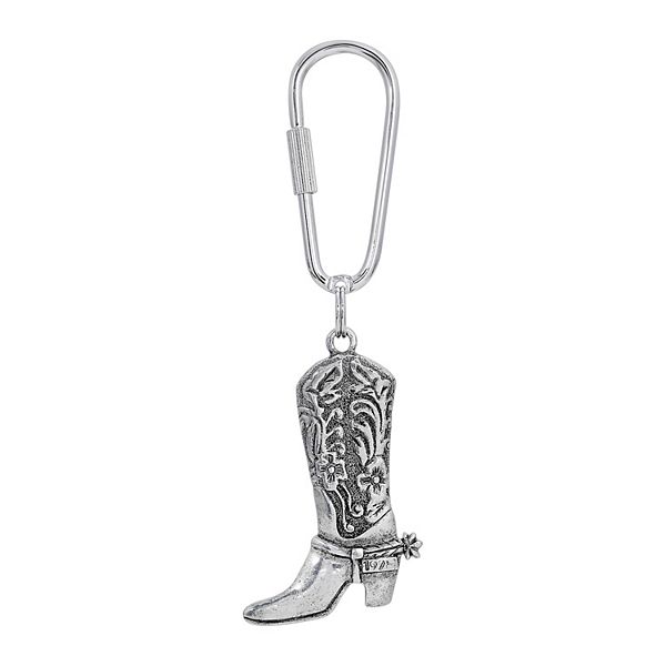 1928 Pewter Cowboy Boot Key Chain