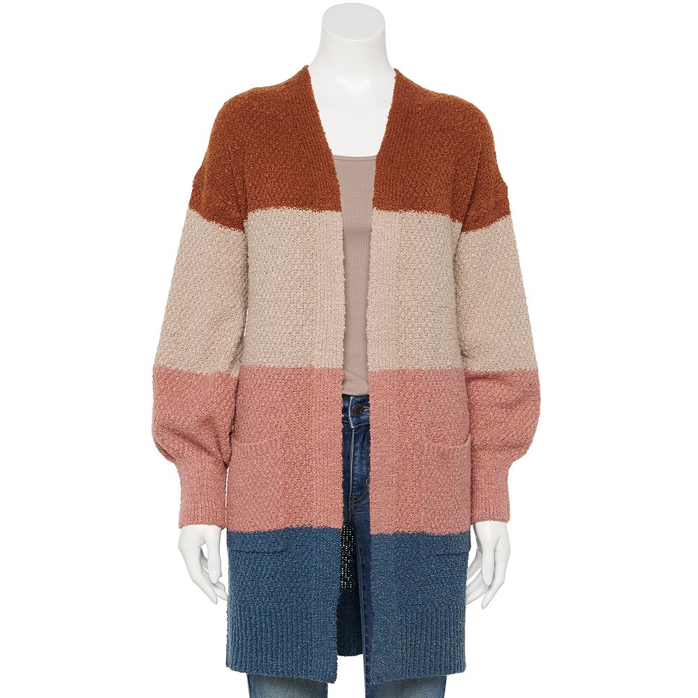Juniors' SO® Colorblock Cardigan