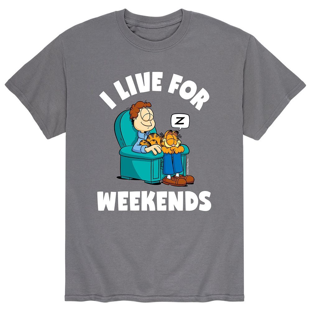 Men's Garfield Live For Weekends Tee