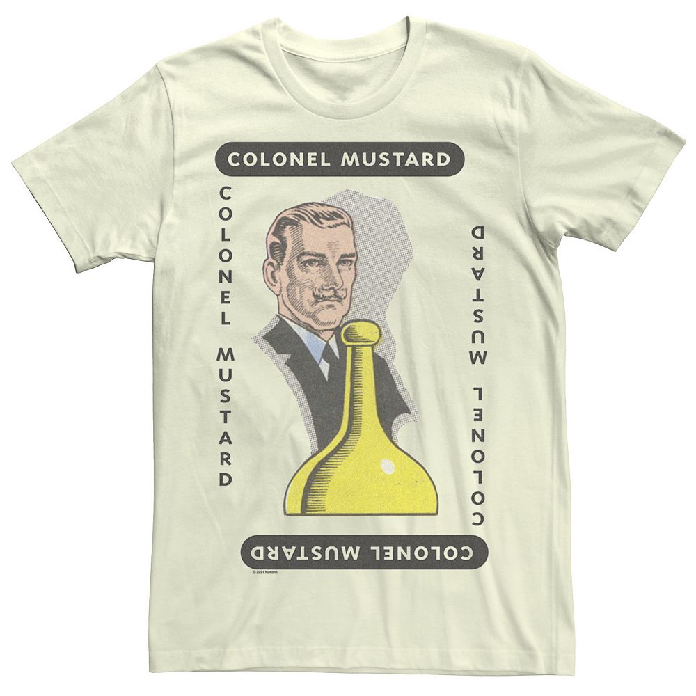 Men's Clue Colonel Mustard Classic Yellow Game Piece Tee