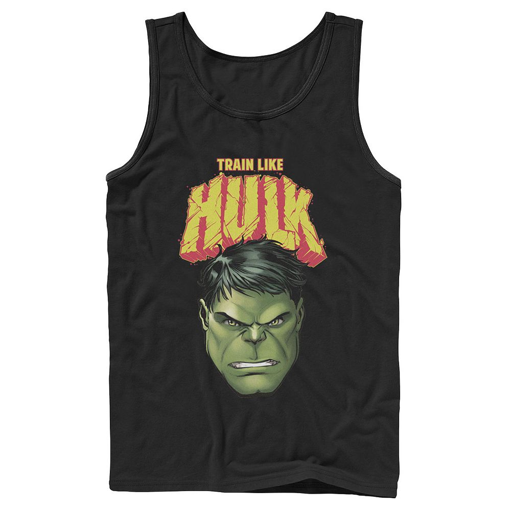 Men's Marvel Triain Like The Hulk Big Head Tank Top
