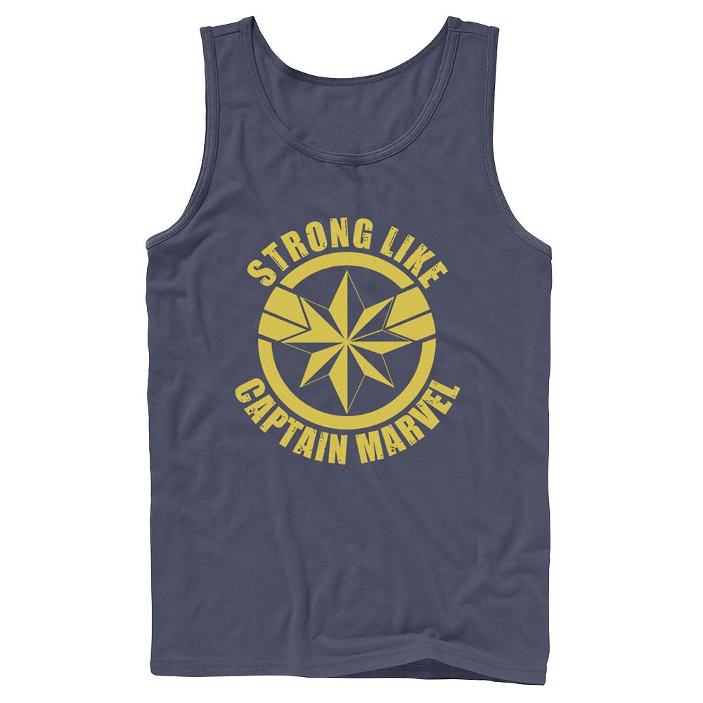 Men's Marvel Strong Like Captain Marvel Logo Tank Top