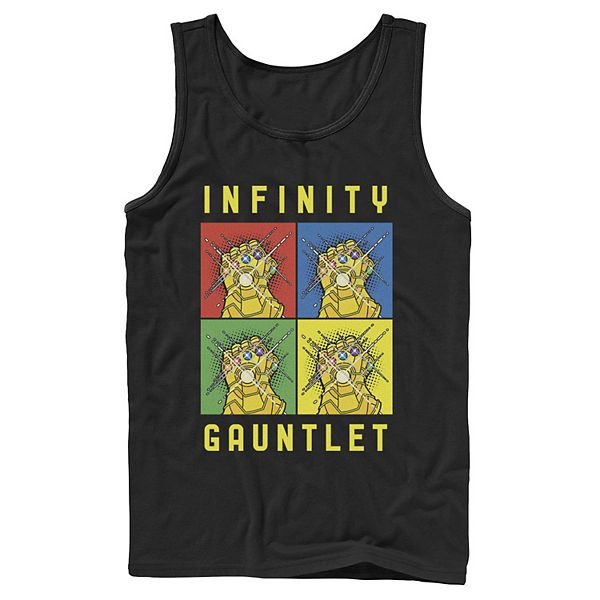 Men's Marvel Avengers Infinity Gauntlet Pop Art Box Up Tank Top