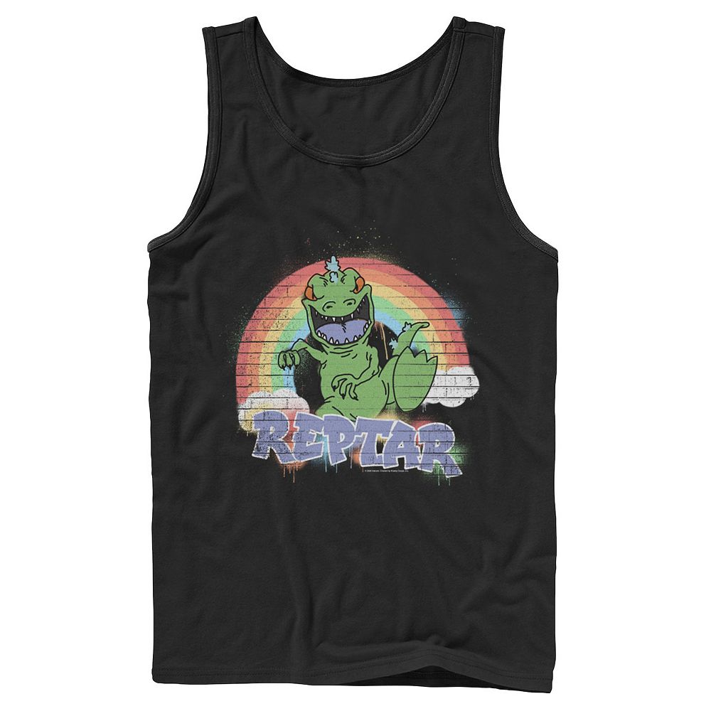Men's Rugrats Reptar Graffiti Rainbow Tank Top