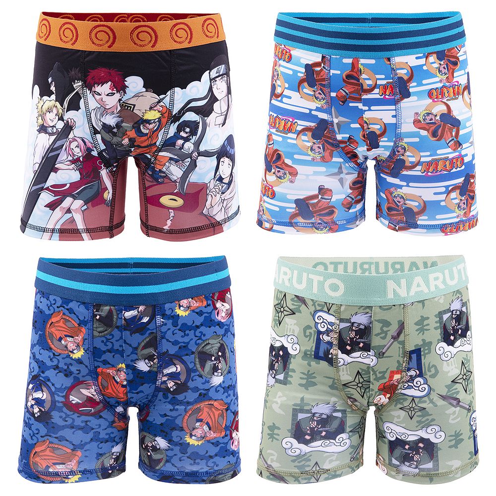 Boys Naruto 4-Pack Athletic Boxer Briefs