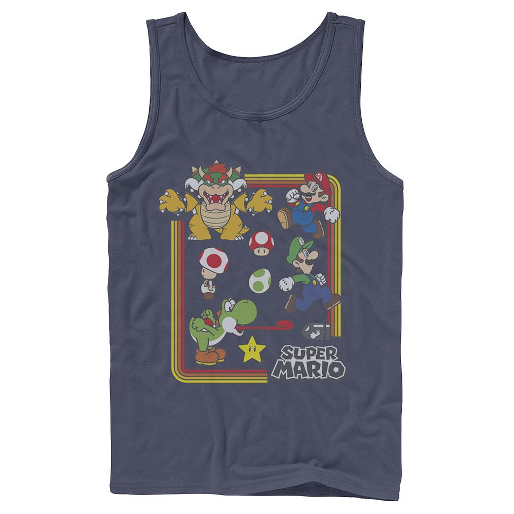 Men's Super Mario Character Retro Collage Tank Top