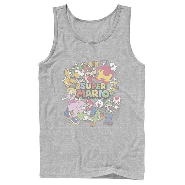 Men's Super Mario Character Spriral Tank Top