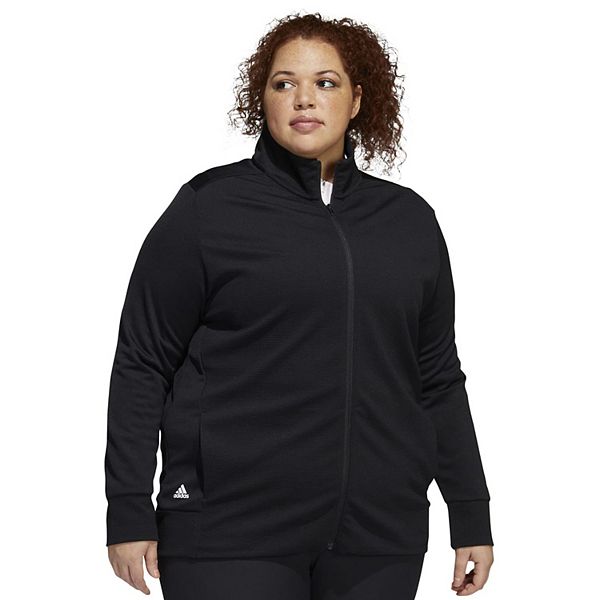 Plus Size adidas Textured Full-Zip Jacket