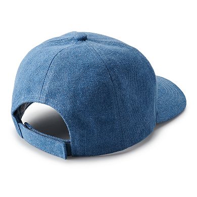 Girls 4-16 Elli by Capelli Peace, Love & Butterflies Denim Baseball Cap