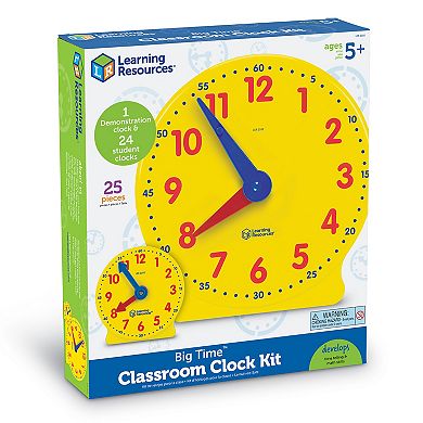 Learning Resources Big Time Classroom Clock Kit