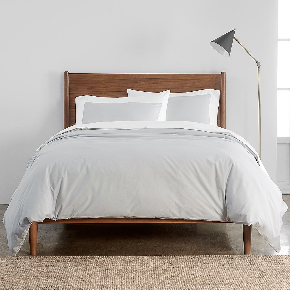 Simply Subtle Garment Wash Cotton Percale Duvet Cover Set with Shams