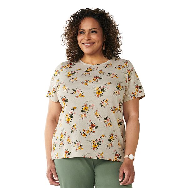 Plus Size Croft & Barrow® Essential Crewneck Tee