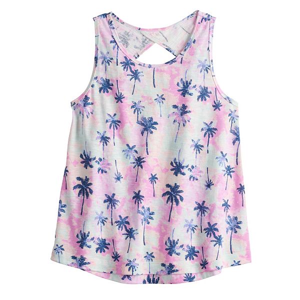 Girls 6-20 SO® Twist Back Keyhole Tank Top in Regular & Plus