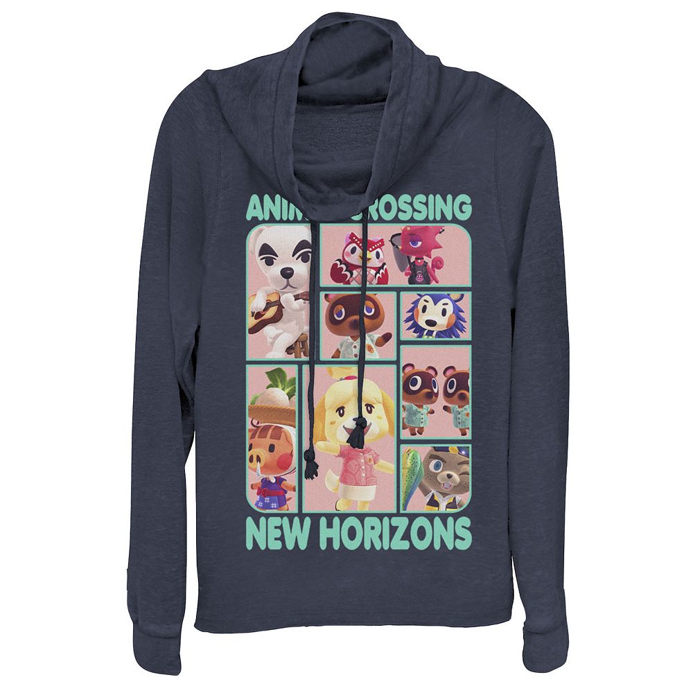 Juniors' Animal Crossing New Horizons Group Box Cowlneck Graphic ...