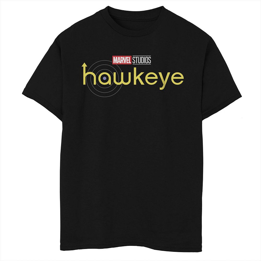 Boys 8-20 Marvel Hawkeye Yellow Title Logo Graphic Tee