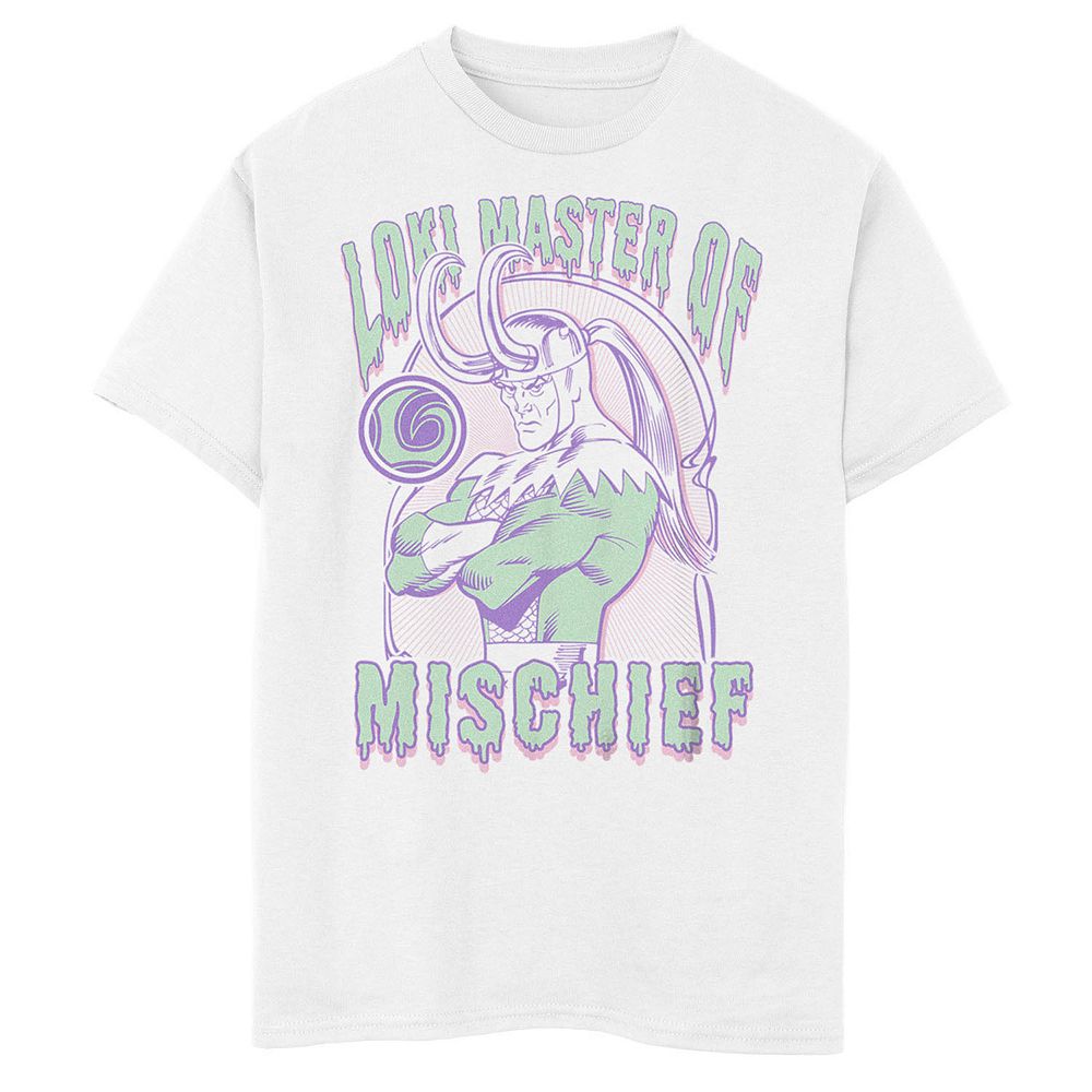Boys 6-20 Marvel Loki Master Of Mischief Retro Portrait Graphic Tee