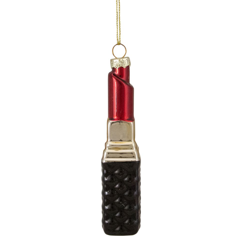 Northlight Red Lipstick Glass Christmas Ornament