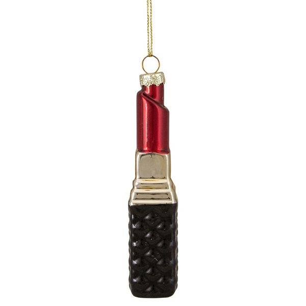 Northlight Red Lipstick Glass Christmas Ornament