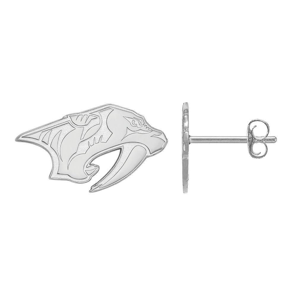 LogoArt Nashville Predators Sterling Silver Mini Logo Stud Earrings
