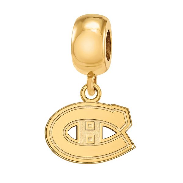 LogoArt Montreal Canadiens Sterling Silver Small Dangle Bead Charm