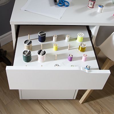 South Shore Crea Craft Table Costway Large Sewing Table Artwork