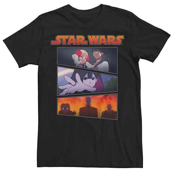 Men's Star Wars Visions Panel Character Logo Tee
