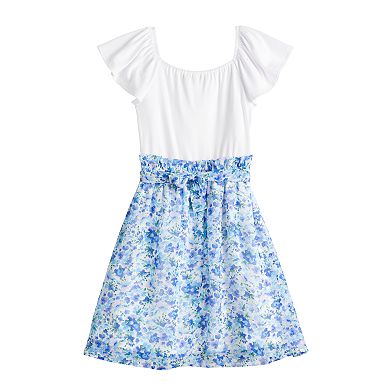 Girls 7-16 Three Pink Hearts Smocked Dress in Regular & Plus