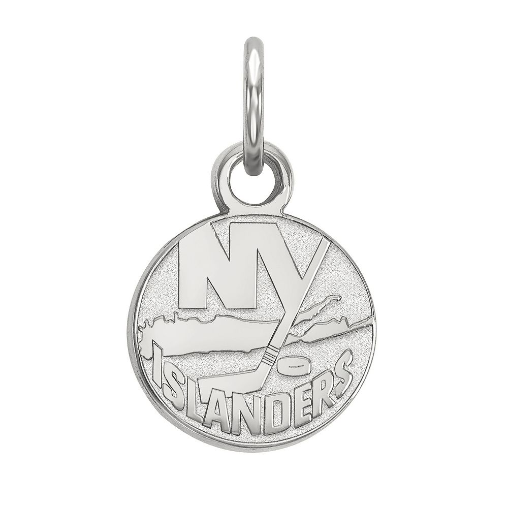 LogoArt New York Islanders Sterling Silver Mini Logo Disc Pendant