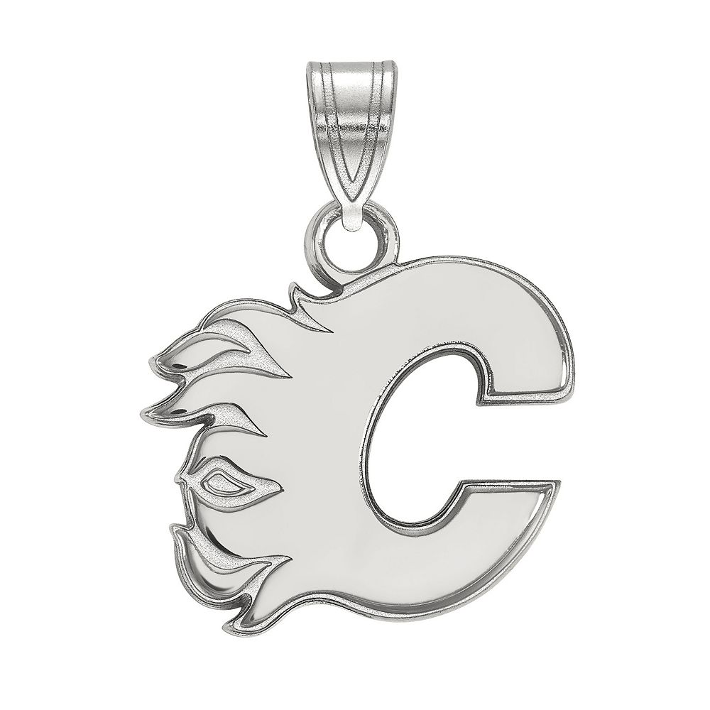 LogoArt Calgary Flames 10k Gold Small Pendant