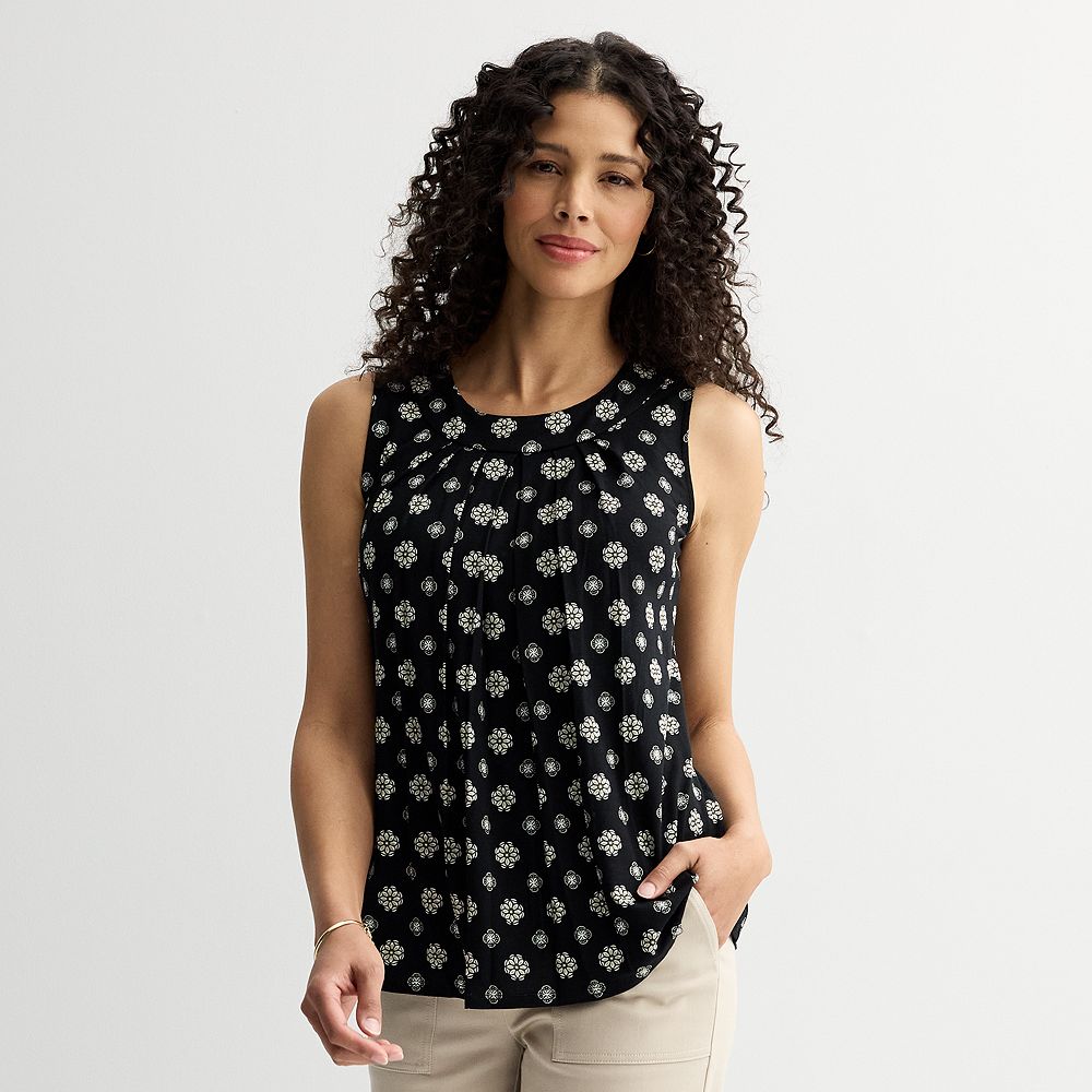 Women's Croft & Barrow® Pleated Tank Top