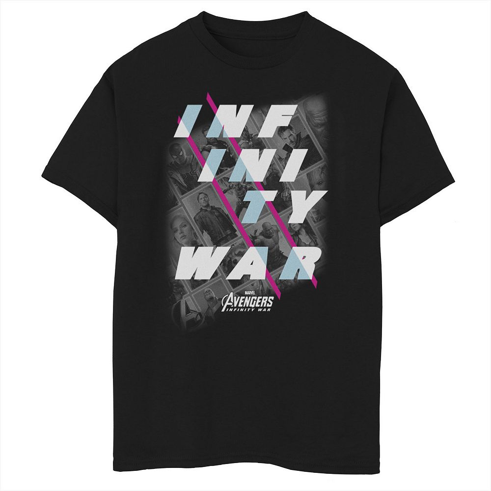 Boys 8-20 Marvel Infinity War Slanted Collage Sporty Graphic Tee