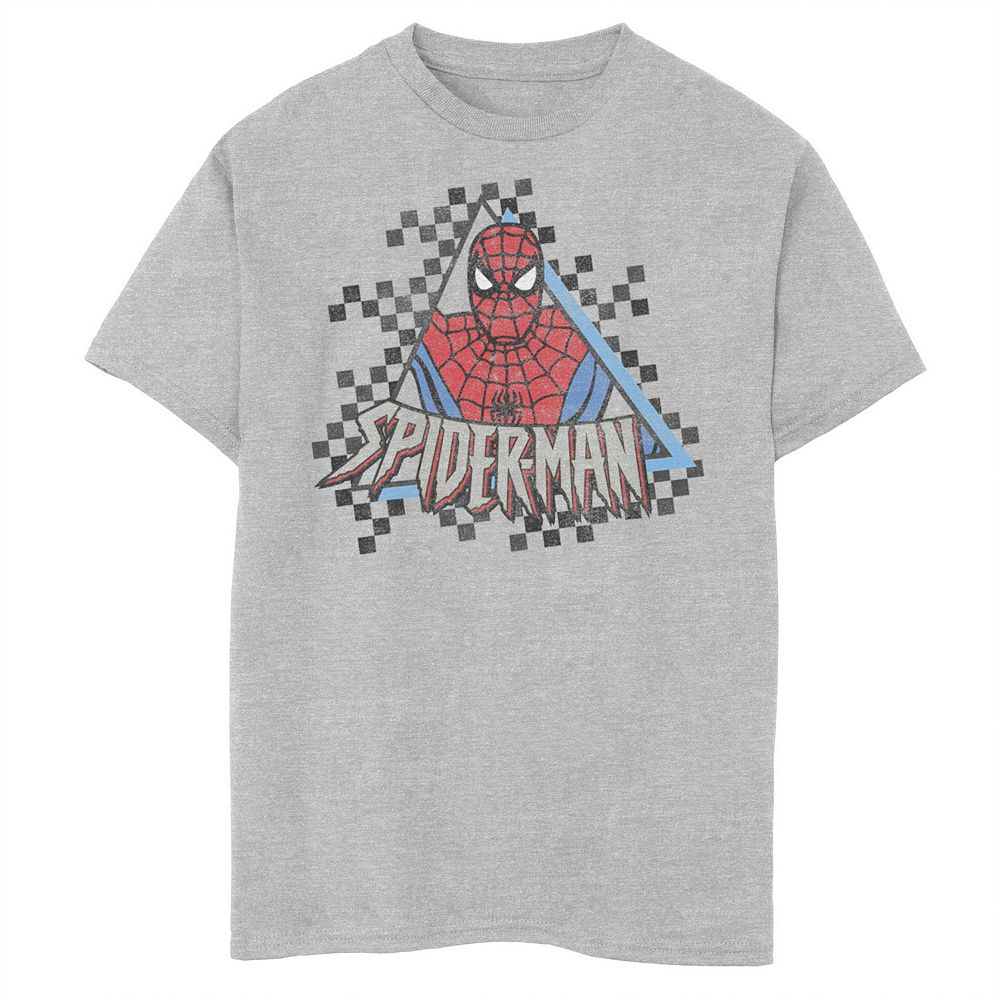 Boys 6-20 Marvel Spider-Man Checkerboard Retro Portrait Graphic Tee