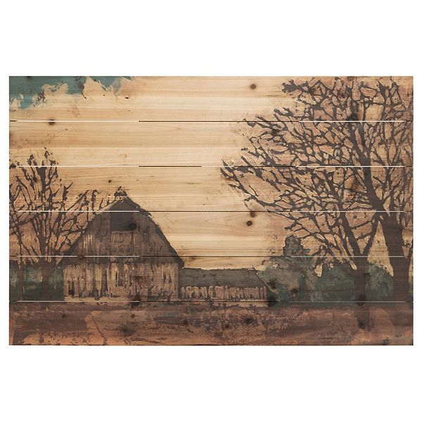 Erstwhile Barn 3 Arte de Legno Digital Print on Solid Wood Wall Art