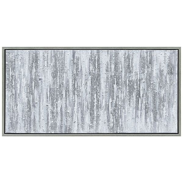 Silver Finish Textured Metallic Wall Art