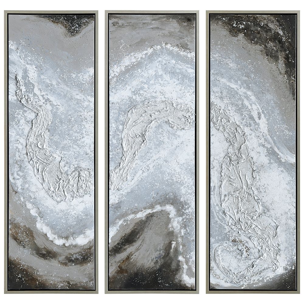 Iced Textured Metallic Wall Art