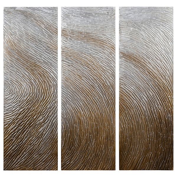 Waves Textured Metallic Wall Art