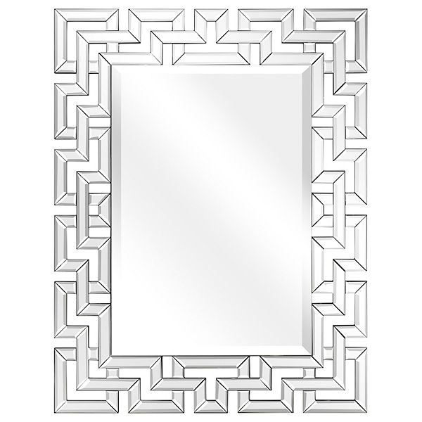 Elegant Beveled Geometry Decorative Rectangle Wall Mirror